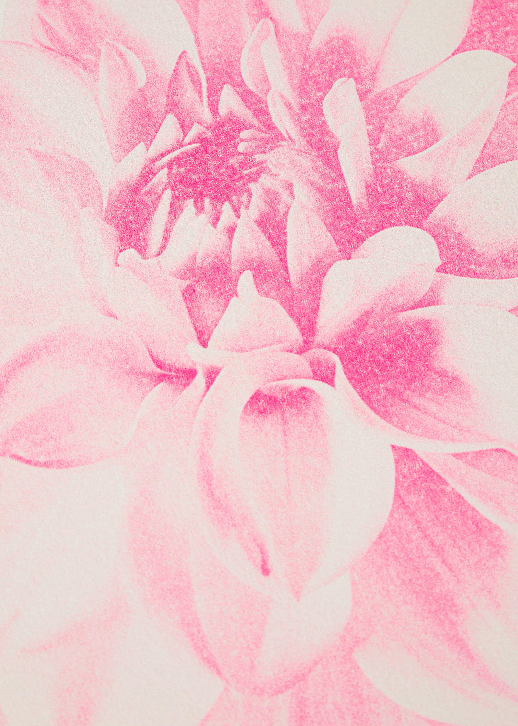 Dahlia Mono Fluoro Pink Risograph Print